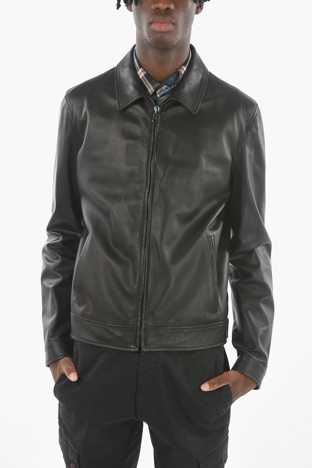 Fabrizio Corsi – Zipped Lined Leather Jacket – Men – Glamood Outlet