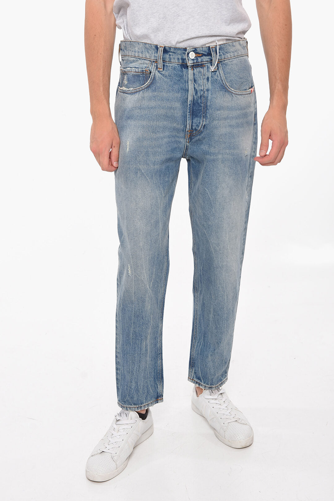 Amish – Distressed Bottom JEREMIAH Mom Fit Denims 17cm – Men – Glamood ...
