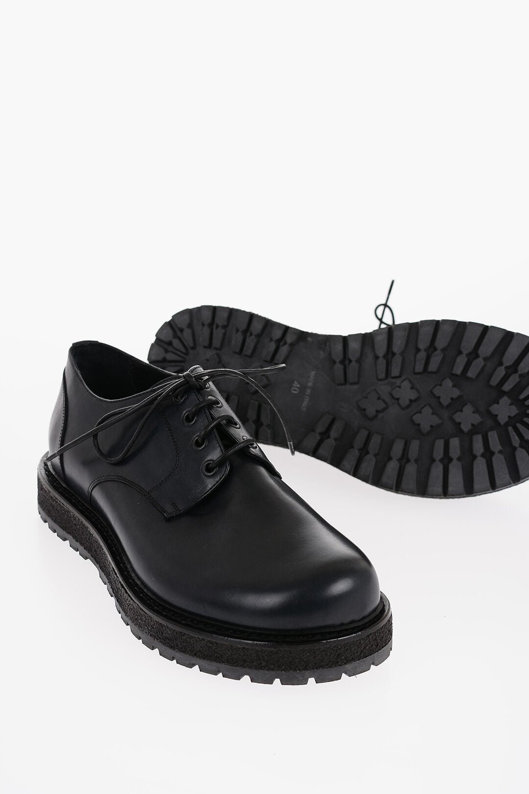 Corneliani – Leather Derby Shoes with Rubber sole – Men – Glamood Outlet