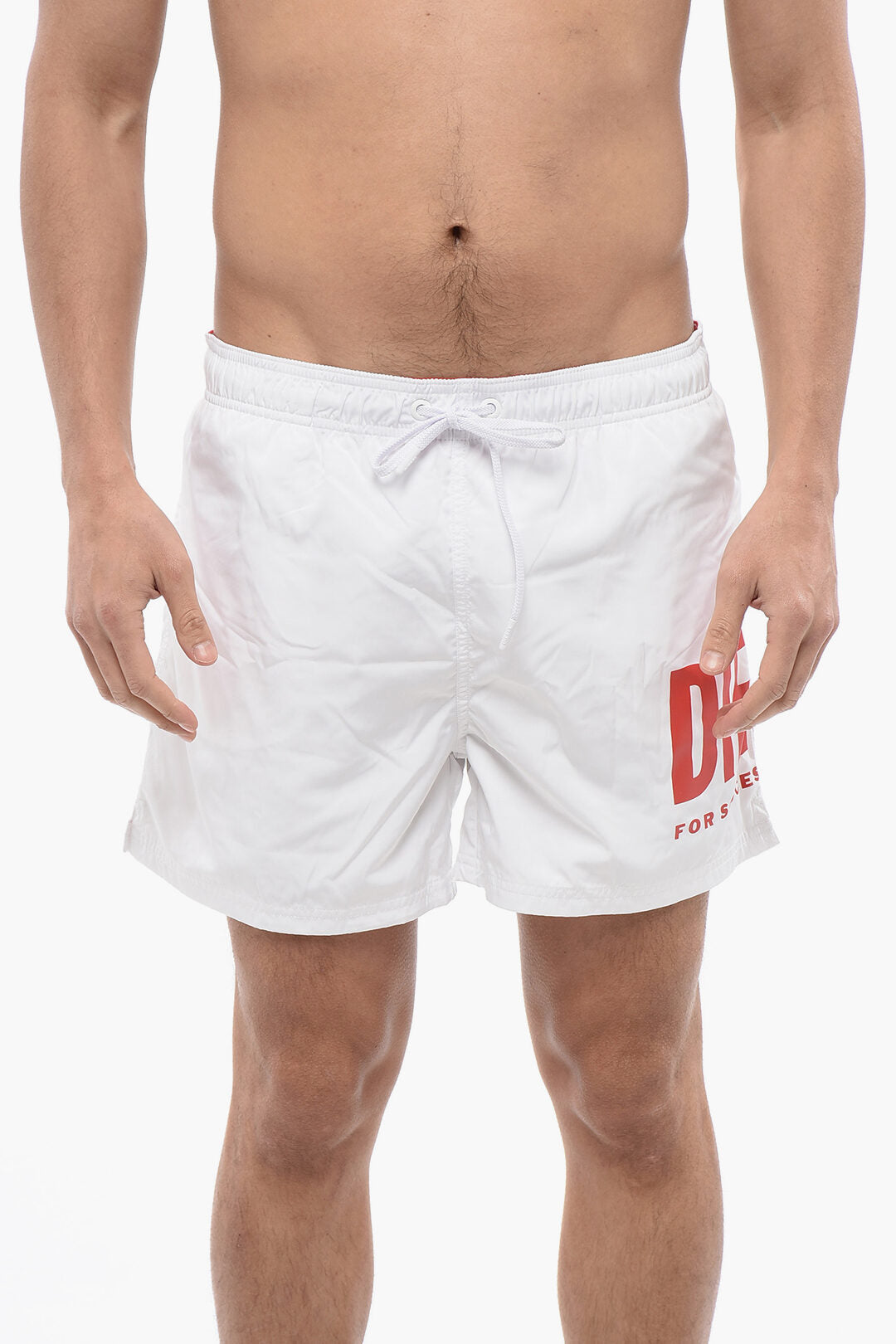 Diesel – Solid Color BMBX-NICO Swim Shorts with Contrasting Logo – Men ...
