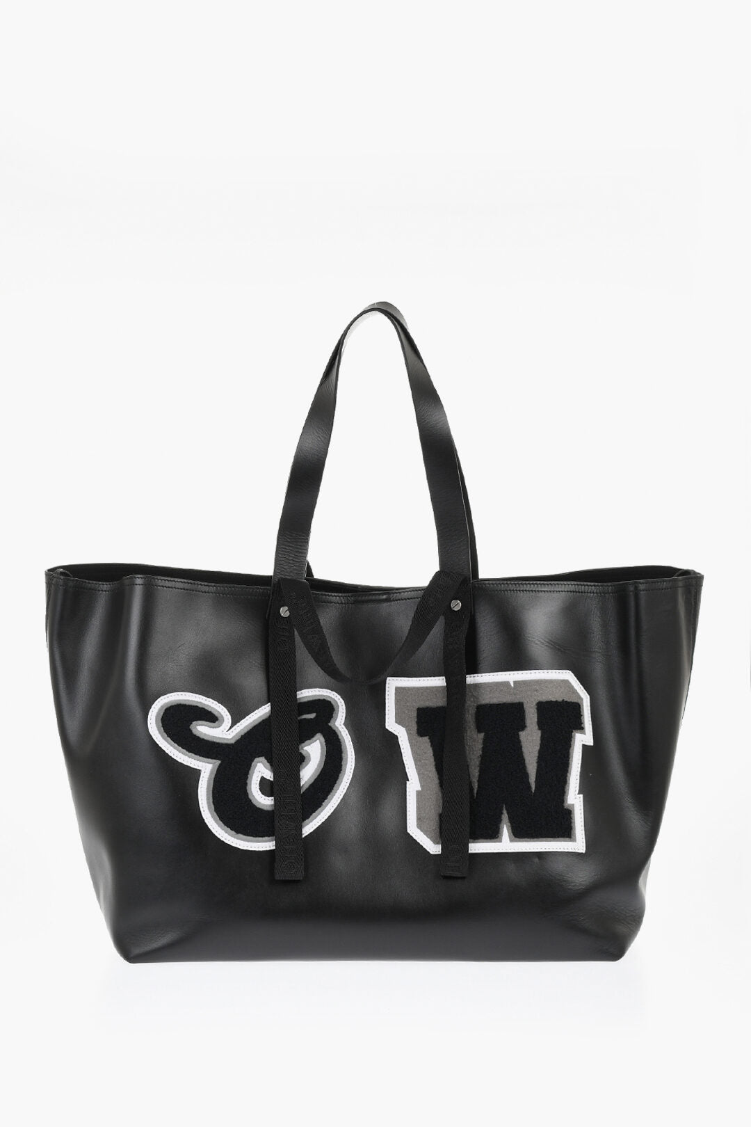 Off-White – Leather DAY OFF VARSITY Weekend Bag with Contrasting ...
