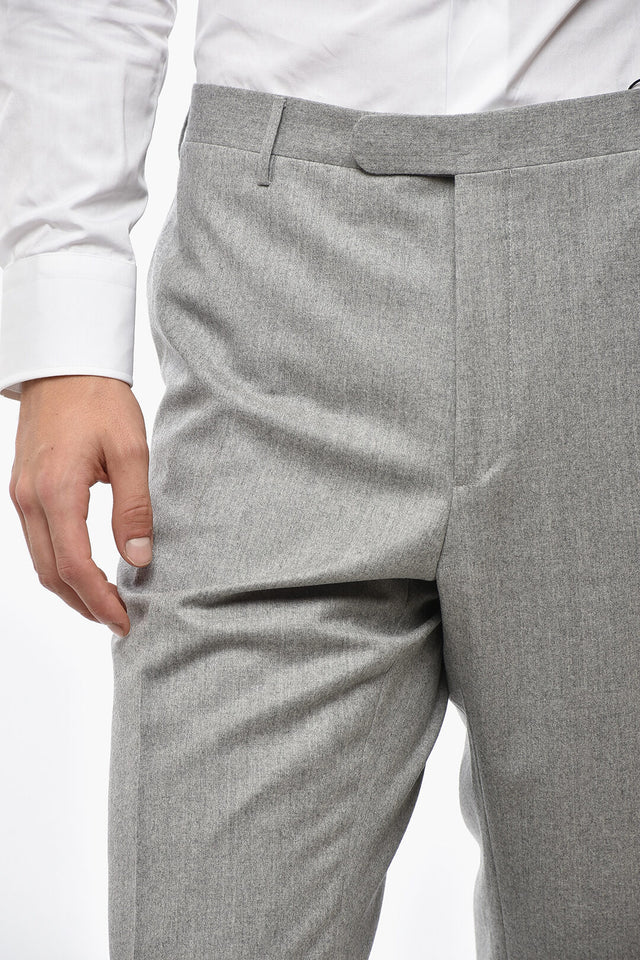 Corneliani – CC COLELLECTION Wool Trousers RIGHT with Belt Loops and ...