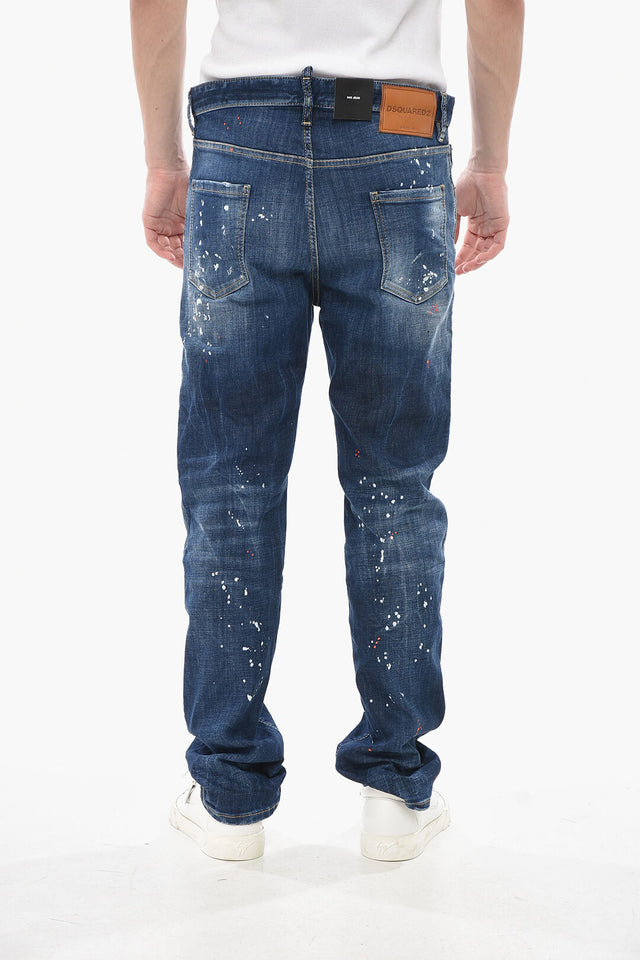 Dsquared2 – Jeans 642 Vintage Effect With Paint Details 19cm – Men ...
