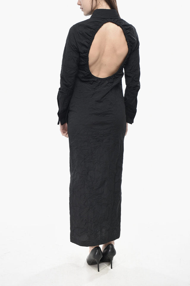 Max Mara – Cotton-Blend Shirt Dress ROVIGO with Bare-Back Design ...