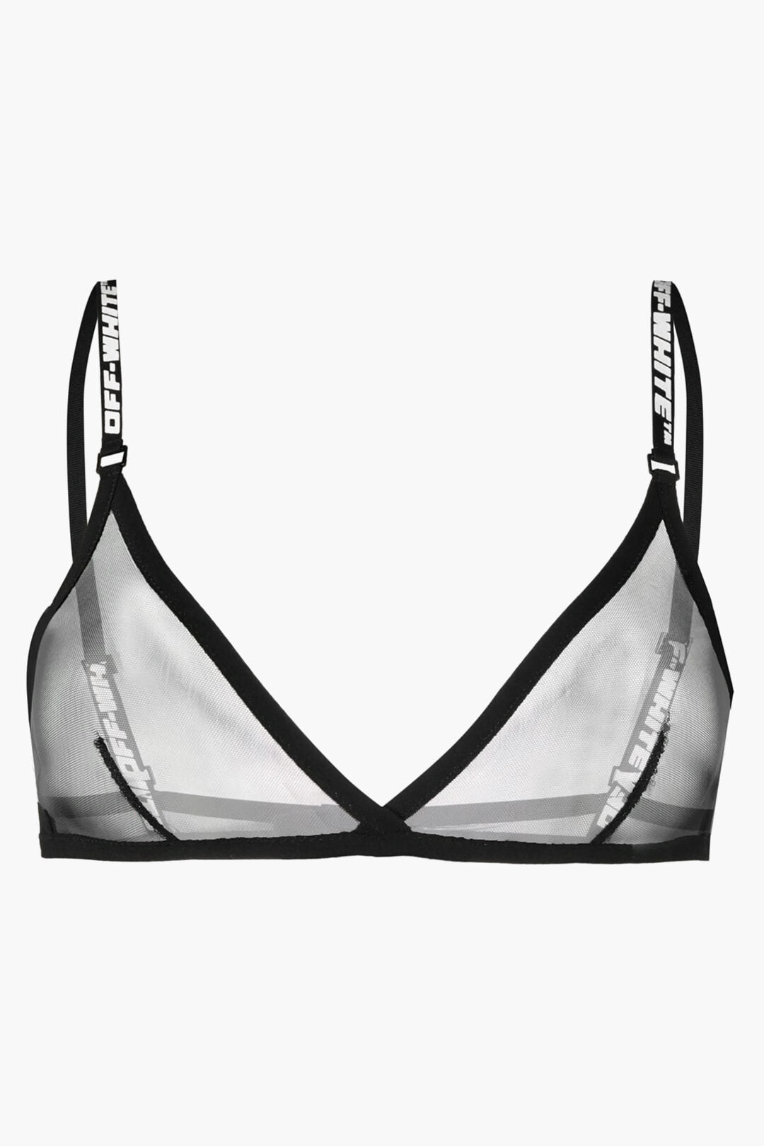 Off-White – PERMANENT Transparent Triangle Bra with Logo Straps – Women ...